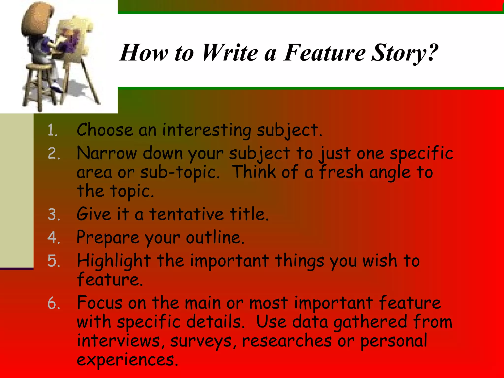 Feature Writing | PPT