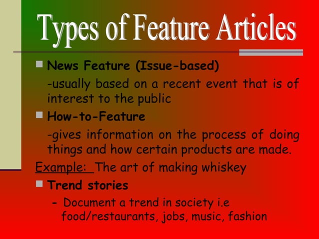 Feature Writing | PPT