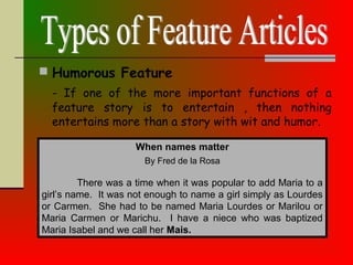 Feature Writing | PPT