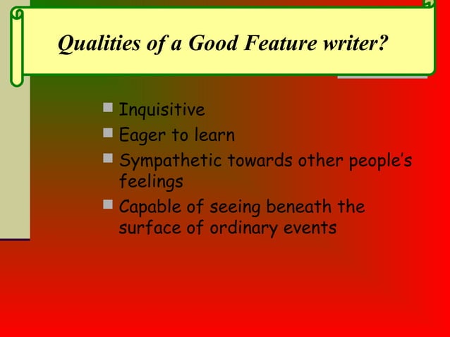 Feature Writing | PPT