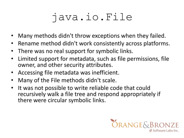 Featuring JDK 7 Nio 2 | PPTX