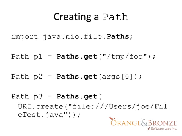 Featuring JDK 7 Nio 2 | PPTX