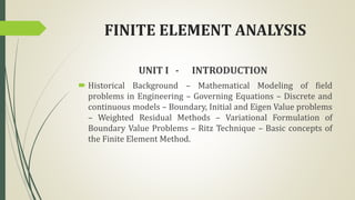 Fea unit 1 | PPT