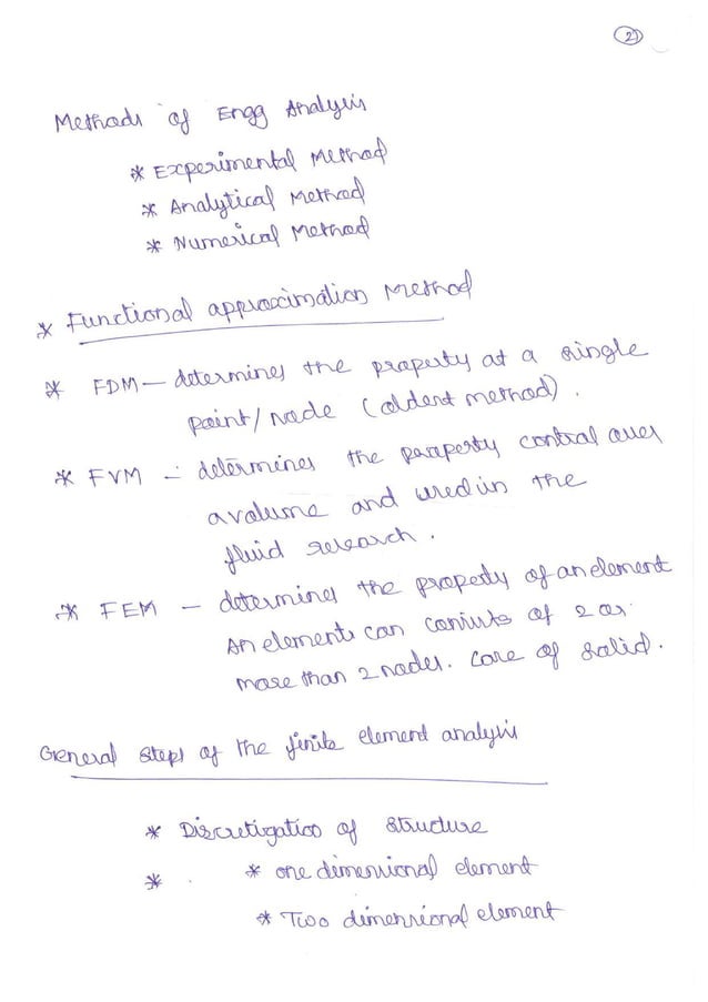 Finite Element Analysis - Unit 1 | PDF