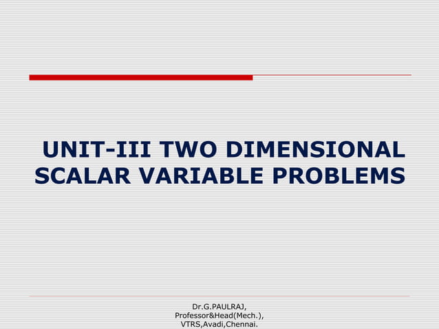 Finite Element Analysis - UNIT-3 | PPT
