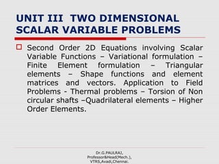 Finite Element Analysis - UNIT-3 | PPT