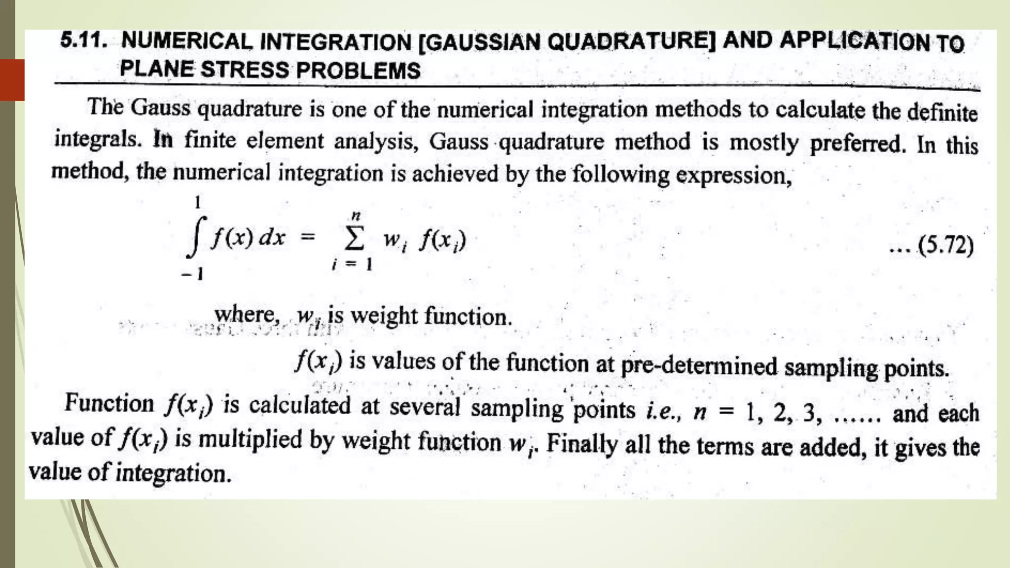 Finite Element Analysis - Part 5 | PPT