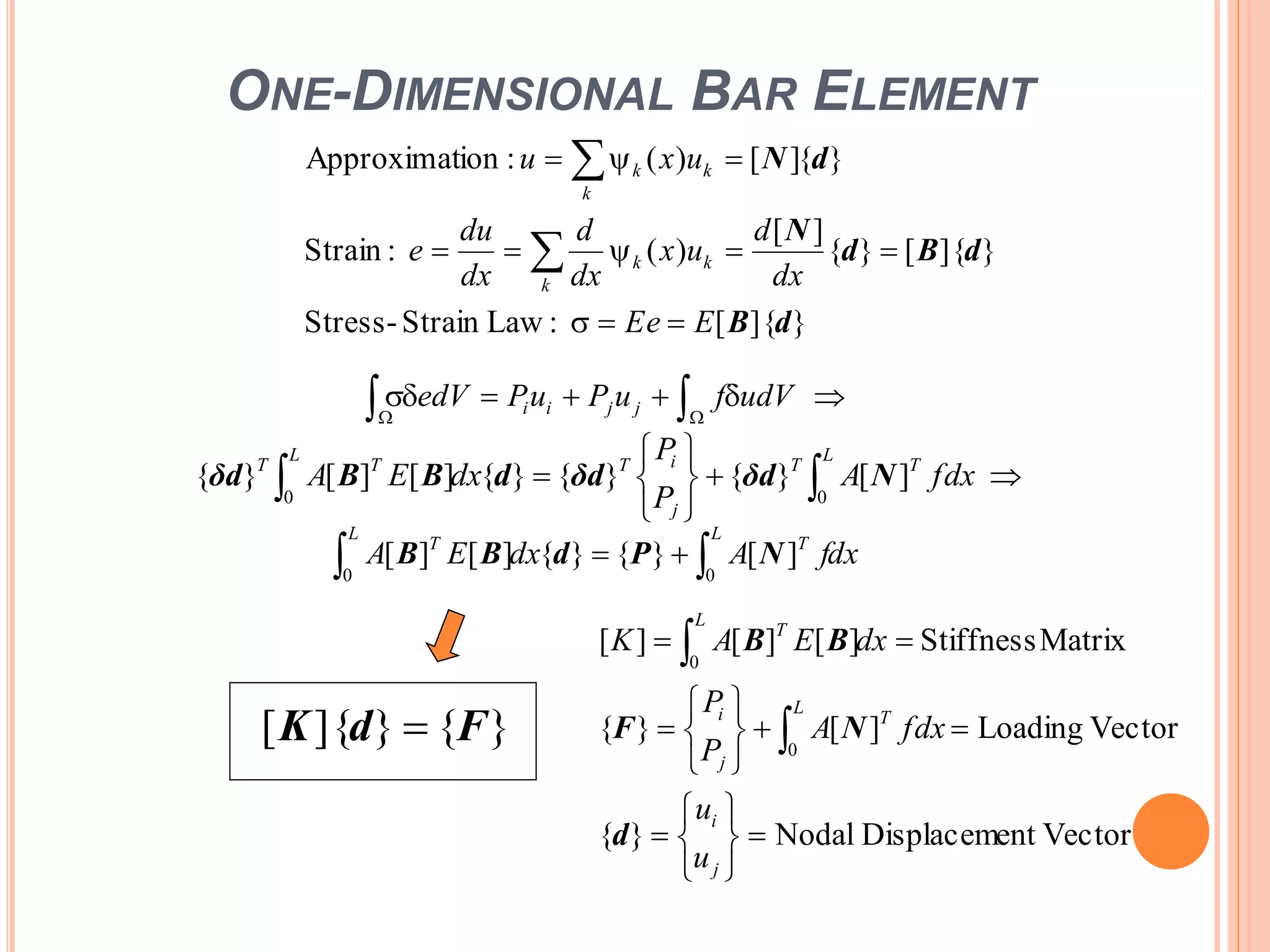 One Dimensional Finite Element Analysis Ppt