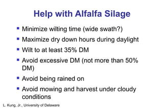 Forage Fermentation: How to Make Good Silage | PPT