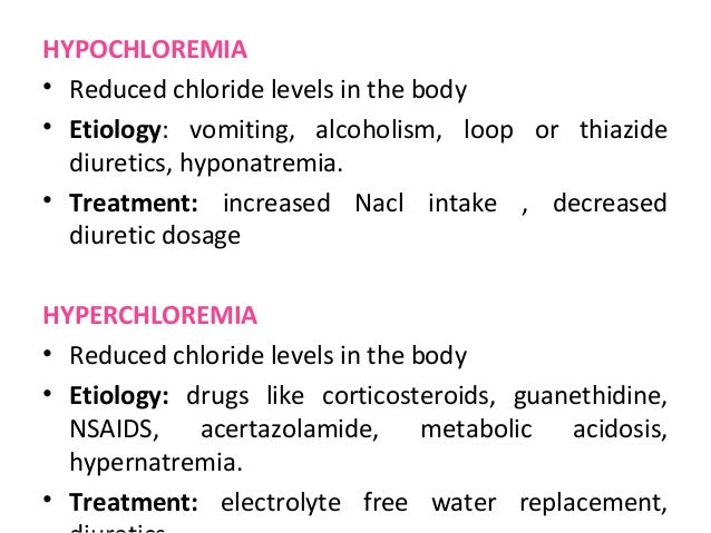 Fluid and electrolyte balance