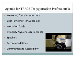 Workshop for Transportation Professionals | PPTX