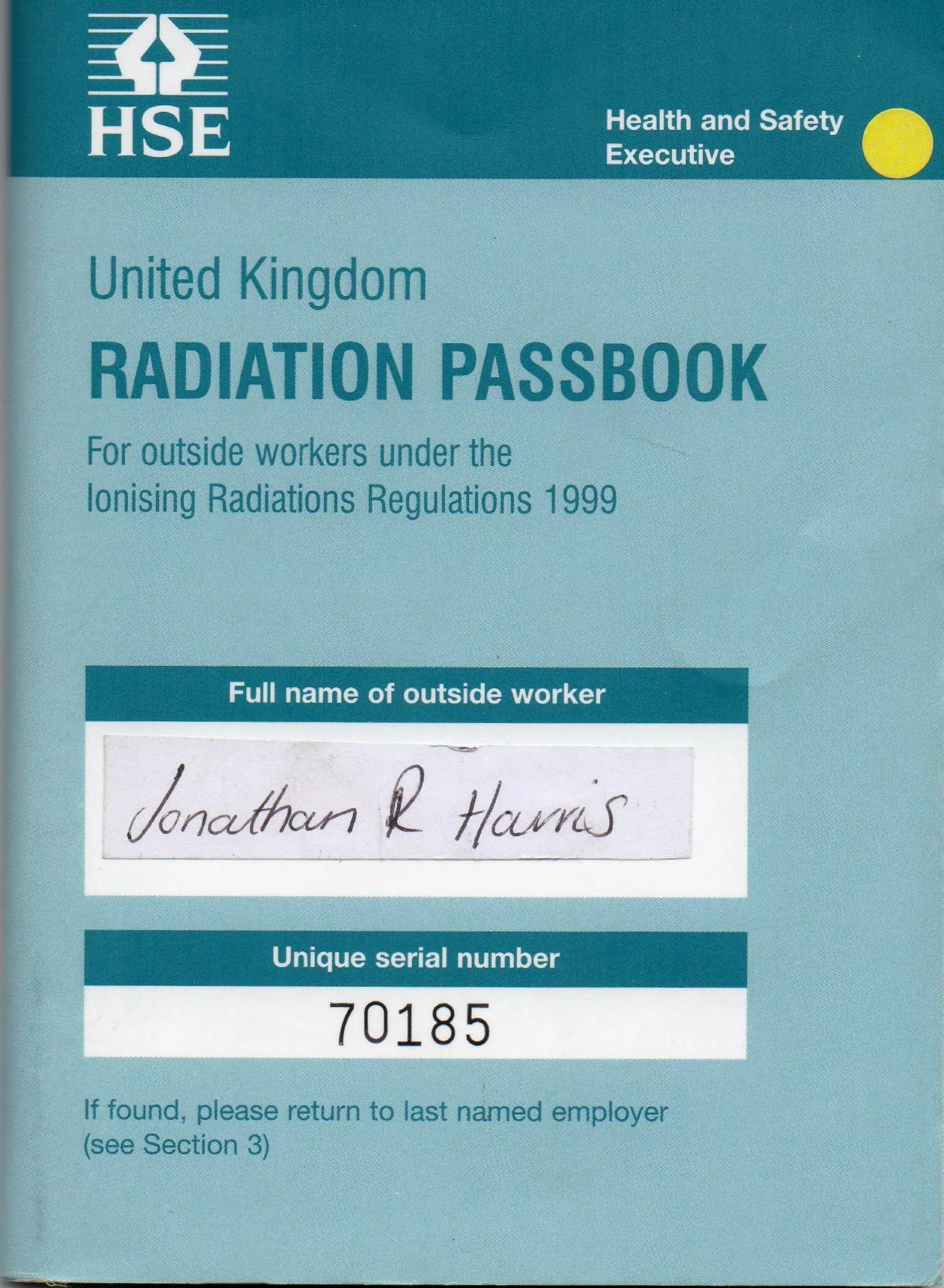 Radiation Passbook A | PDF