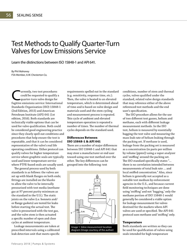 Test method to qualify quater turn valves | PDF | Chemistry | Science