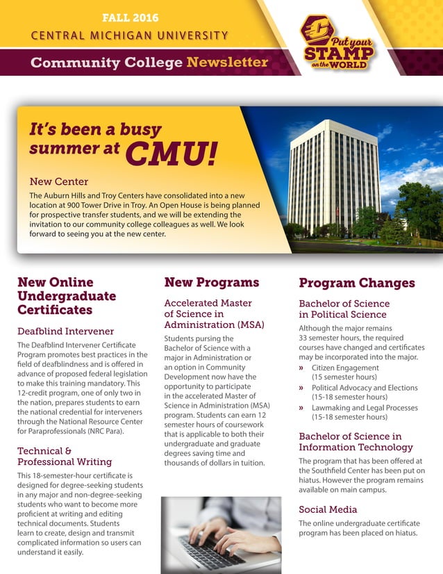 Community College Newsletter - Fall 2016 | PDF