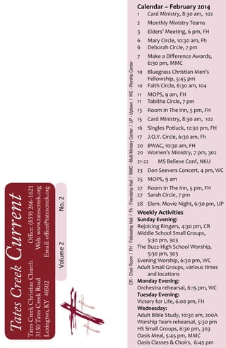 Tates Creek Christian Church Current | PDF