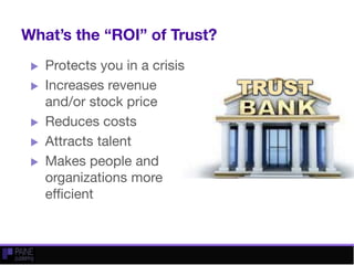 Trust: How to Get It, Keep It, Measure It and Regain It | PPT