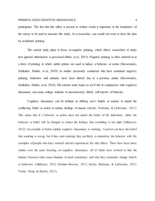 Negative priming effects on cognitive dissonance | DOCX