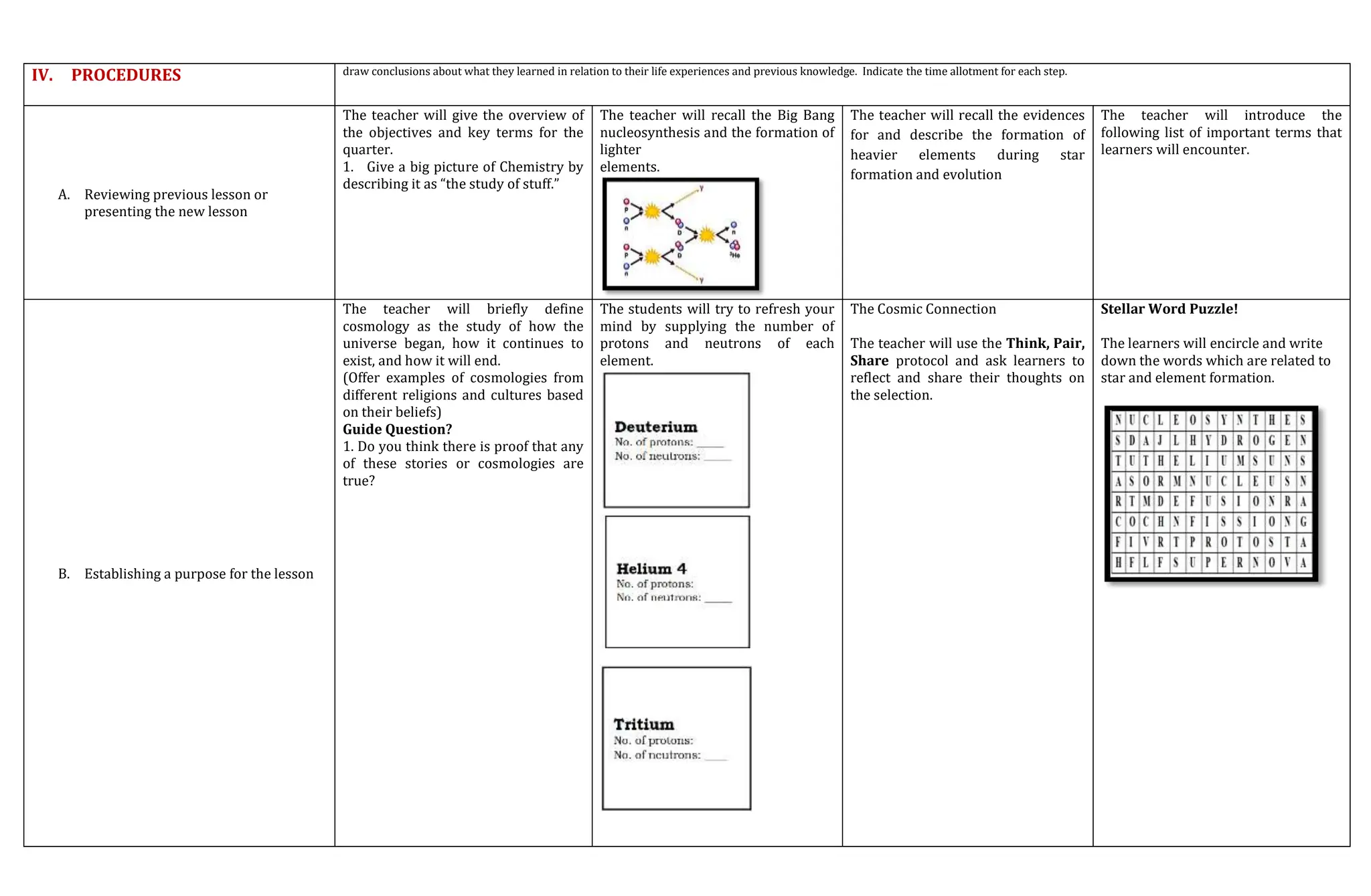 Daily Lesson Log Physical Science week 1 | DOCX