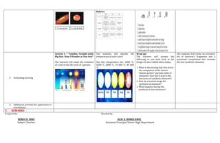 Daily Lesson Log Physical Science week 1 | DOCX