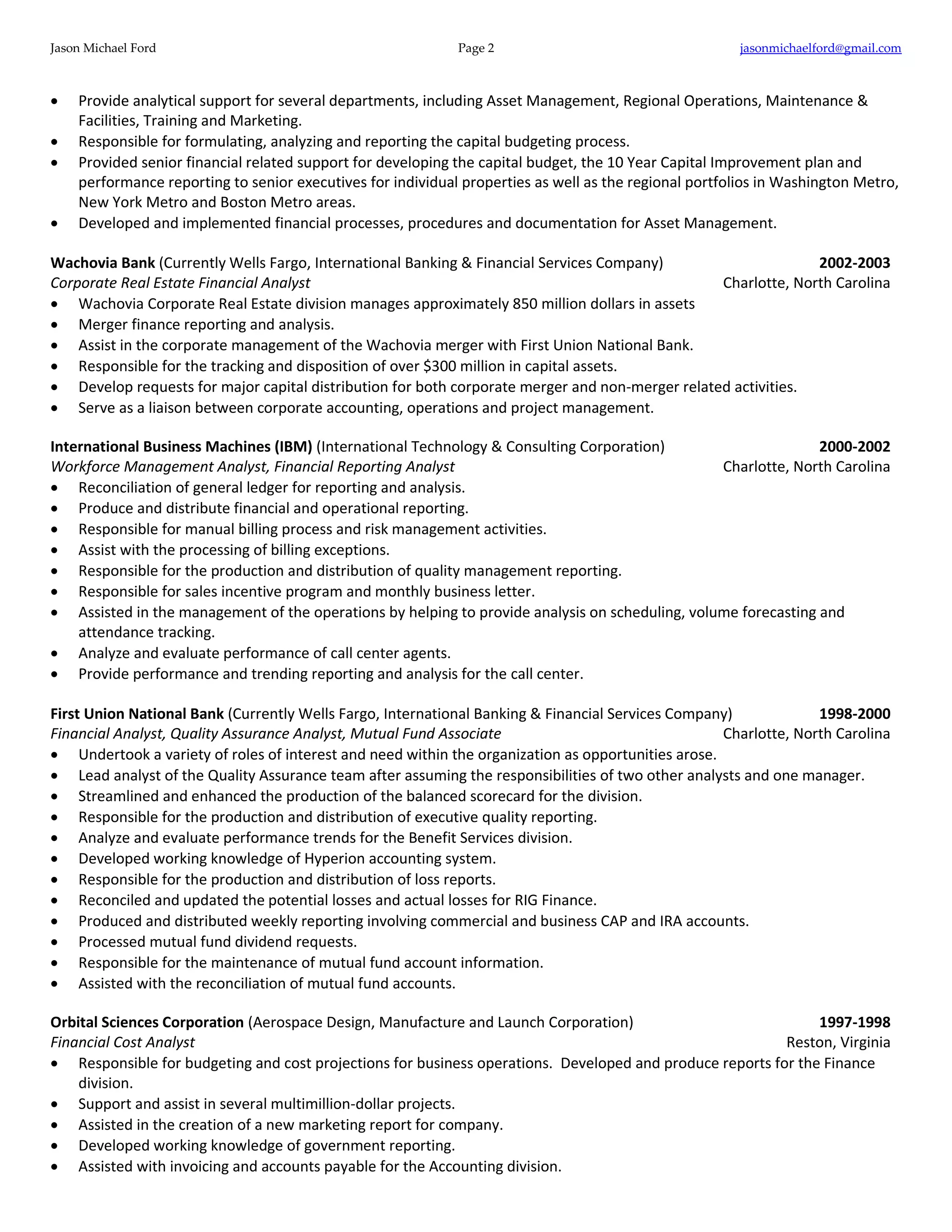 JasonFordResume_06022016 | PDF | Business Accounting & Finance | Business