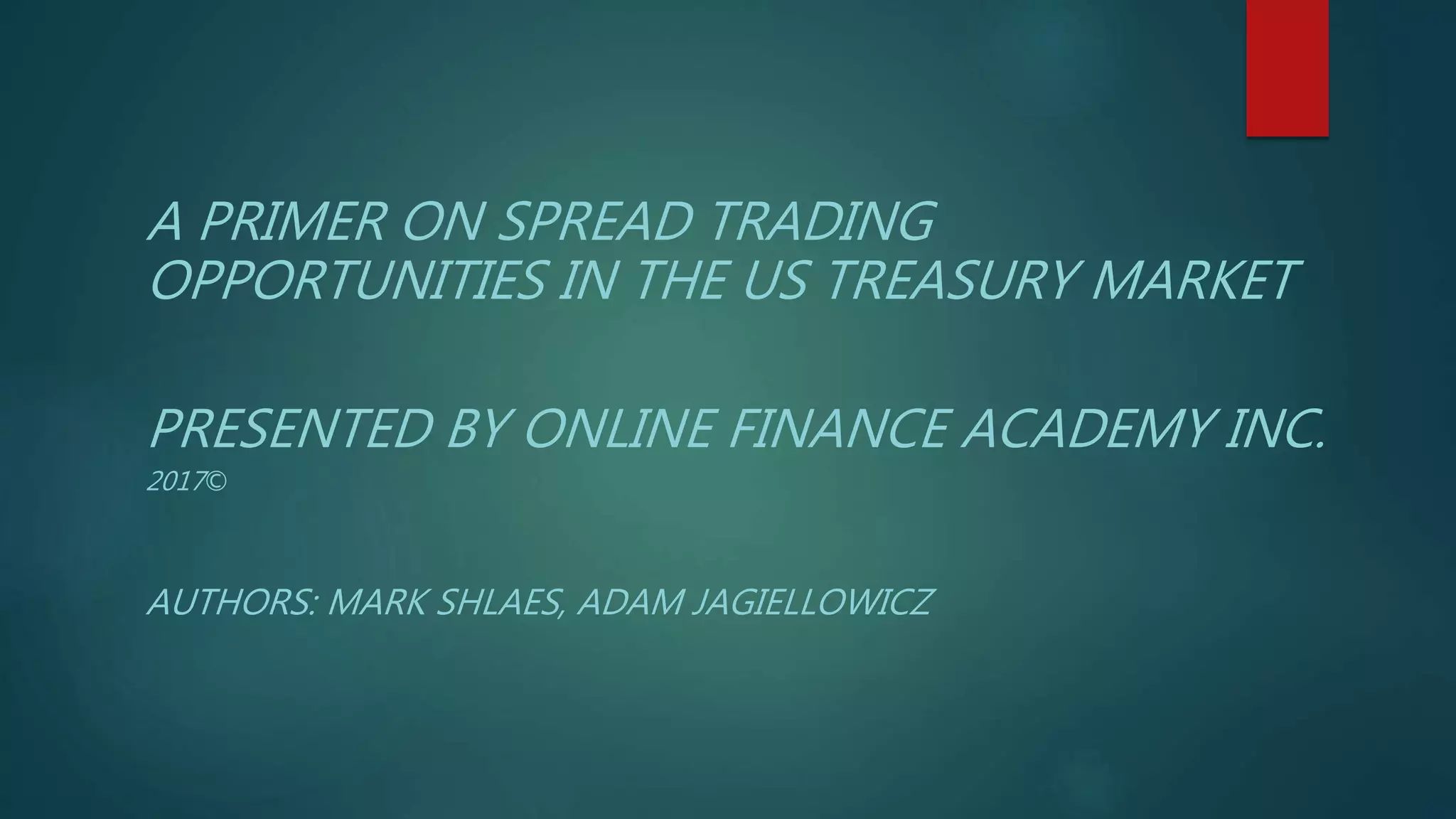 Yield Curve Trading Strategies | PPT