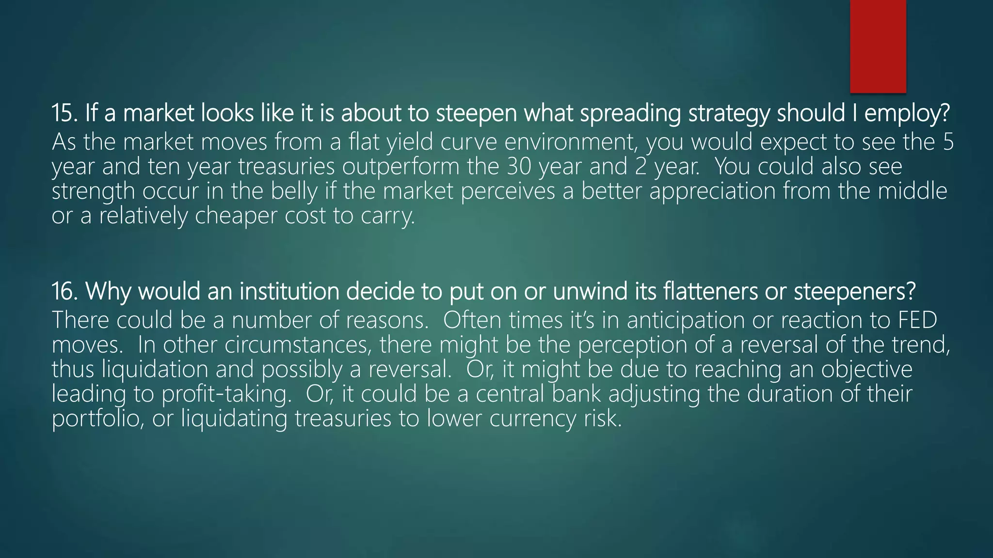 Spreading / Yield Curve Trading Strategies | PPT