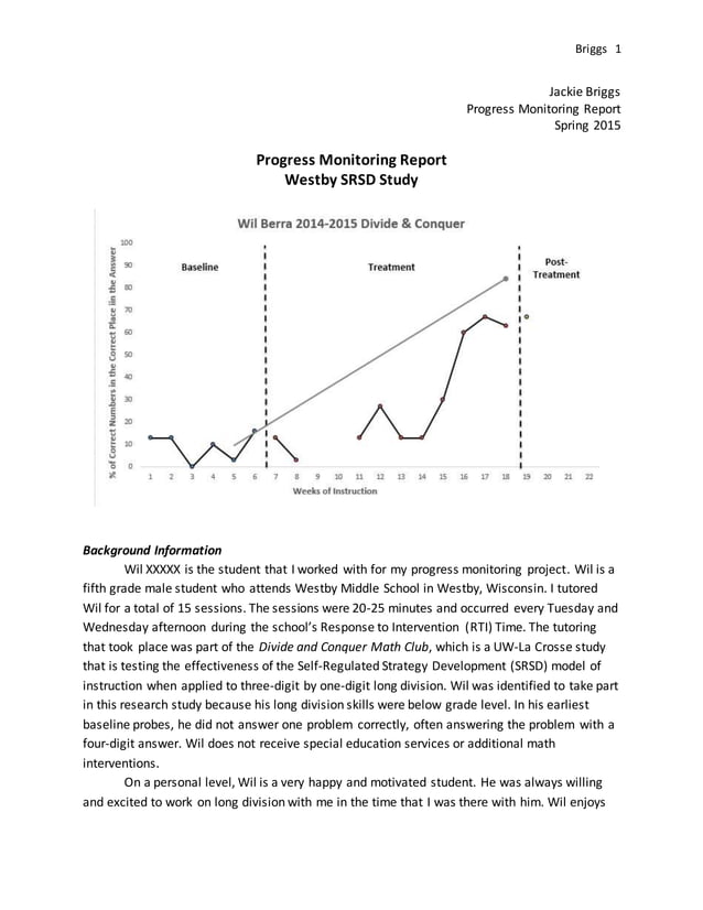 Progress Monitoring Project-Briggs | PDF