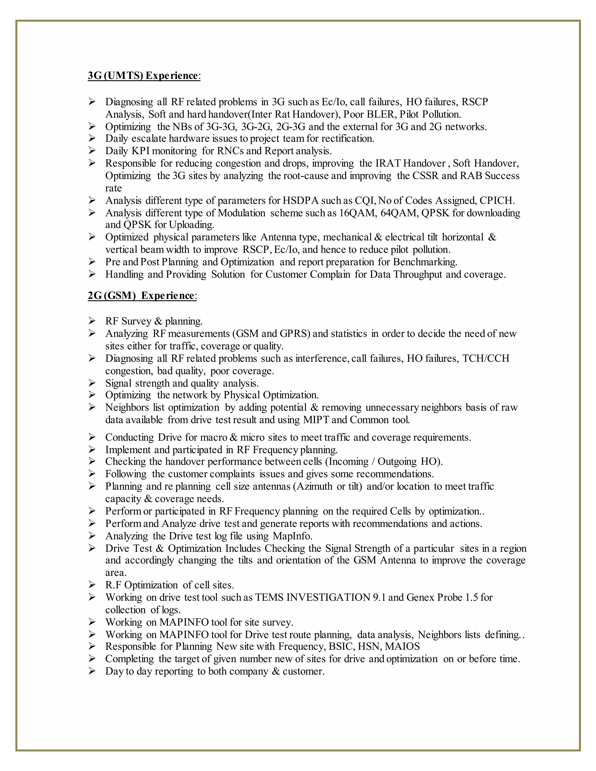 telecom engineer | DOCX