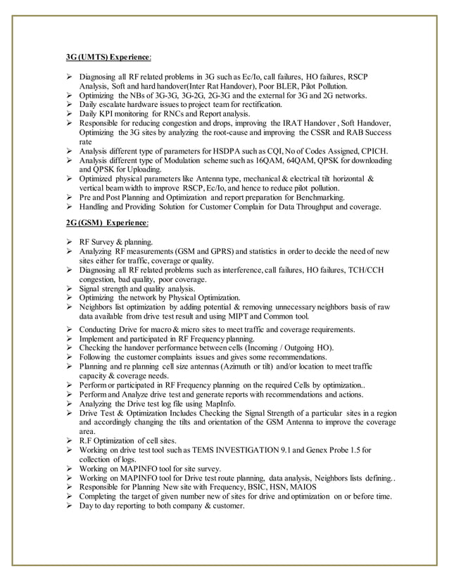 telecom engineer | DOCX