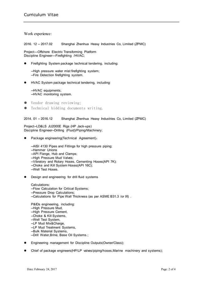 CV for Bob Gao 022017 | PDF