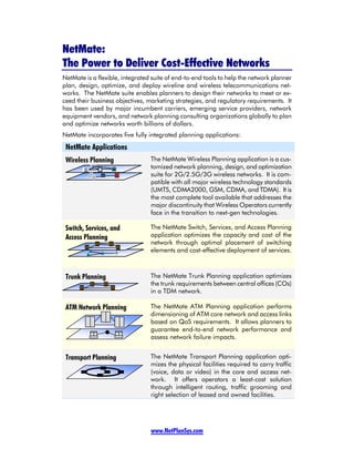 NetMate General Brochure (PDF) | PDF