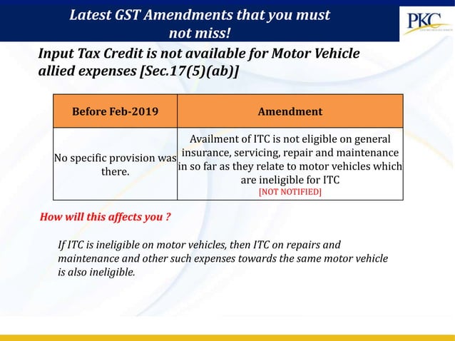 Latest GST amendments you must not miss! | PPT