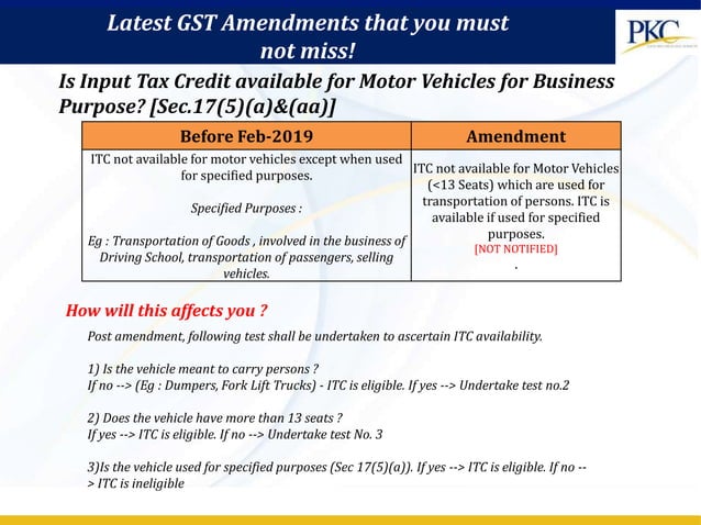 Latest GST amendments you must not miss! | PPT