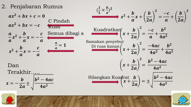 Mencari Akar Persamaan Kuadrat | PPT