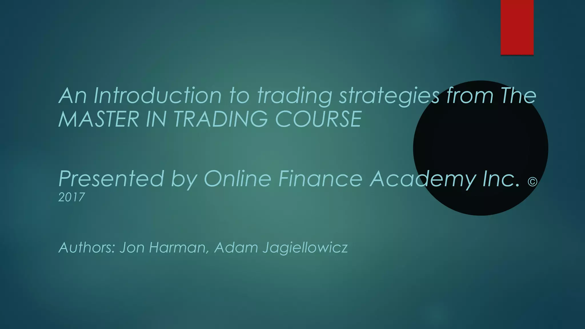 Core Master Trading Strategies | ODP