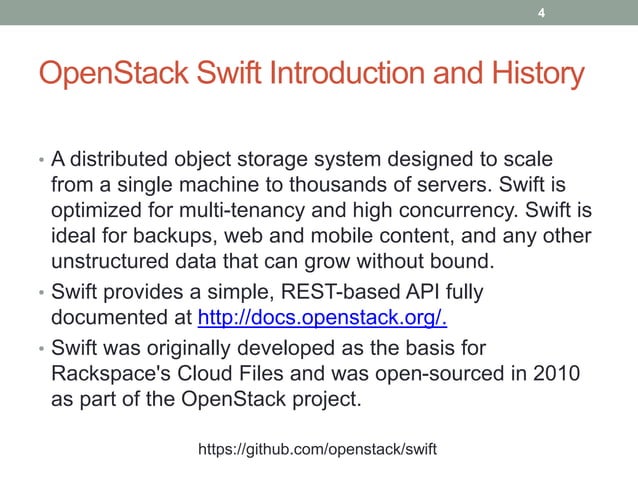OpenStack Swift | PPT