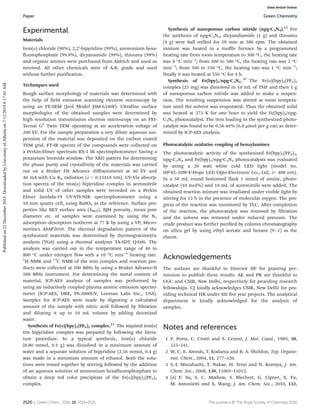 A [Fe(bpy)3]2+ grafted graphitic carbon nitride hybrid for visible ...