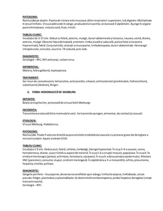 Parazitologie: febrele hemoragice | DOCX