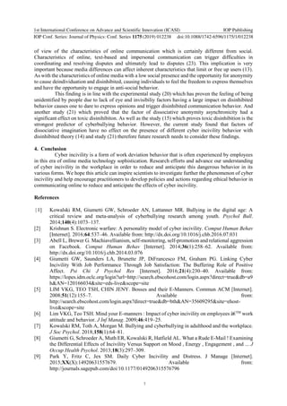 Cyber Incivility and its impact | PDF