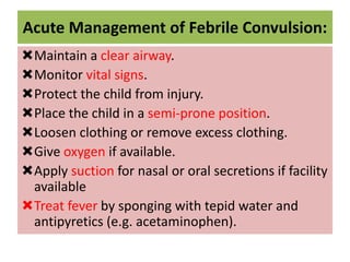 Febrile convulsion | PPTX