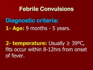Febrile convulsions, Dr.Yousef Quda | PPT