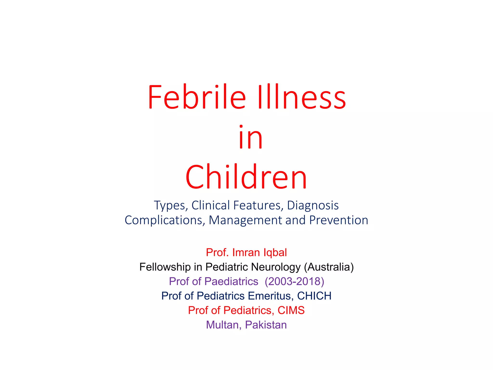 Febrile illness in children 2021 | PDF