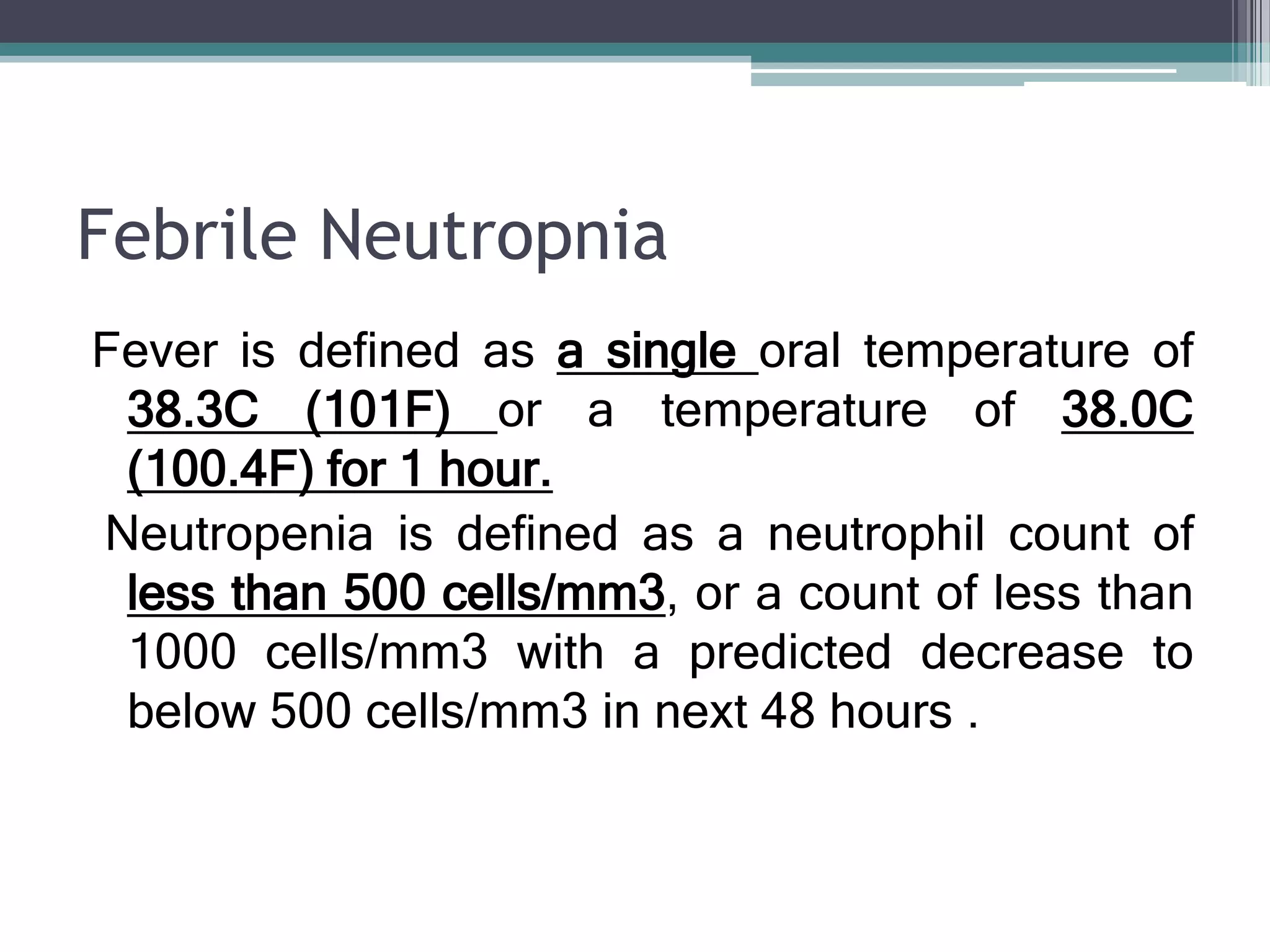 Febrile neutropenia | PPTX