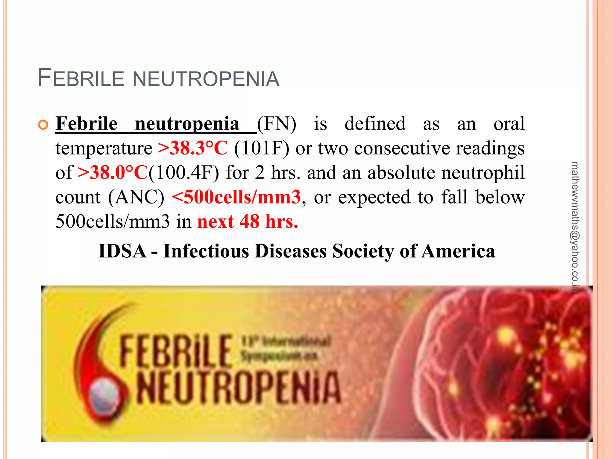 Febrile neutropenia -Nursing ppt | PPTX