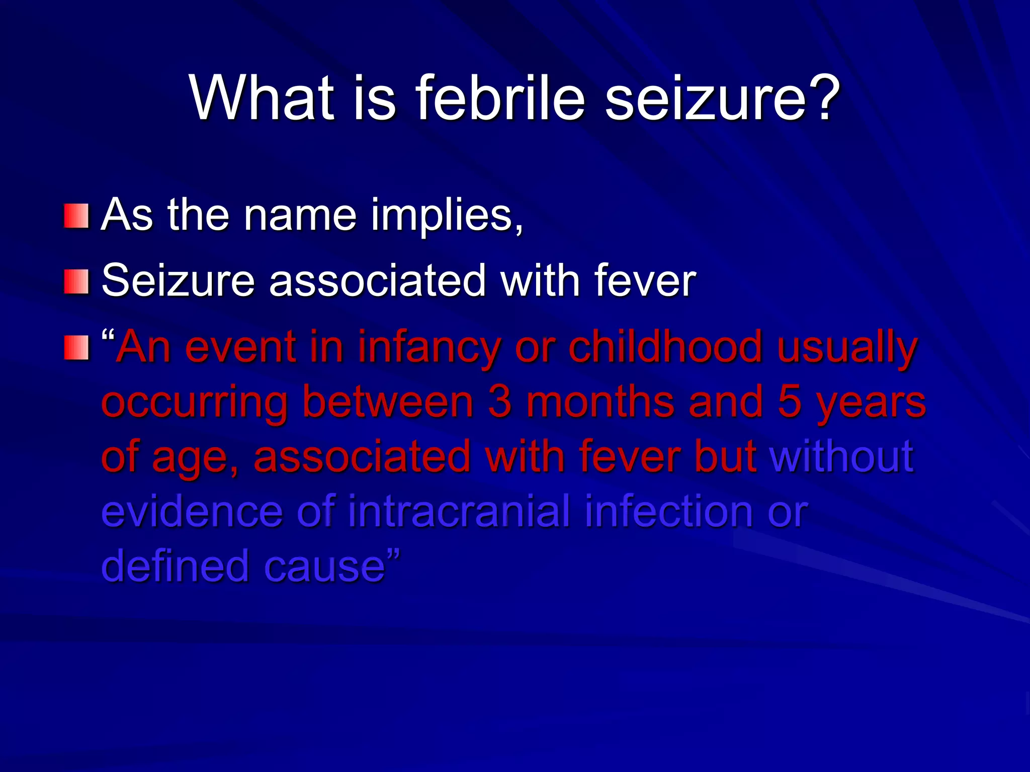Febrile seizure | PPTX