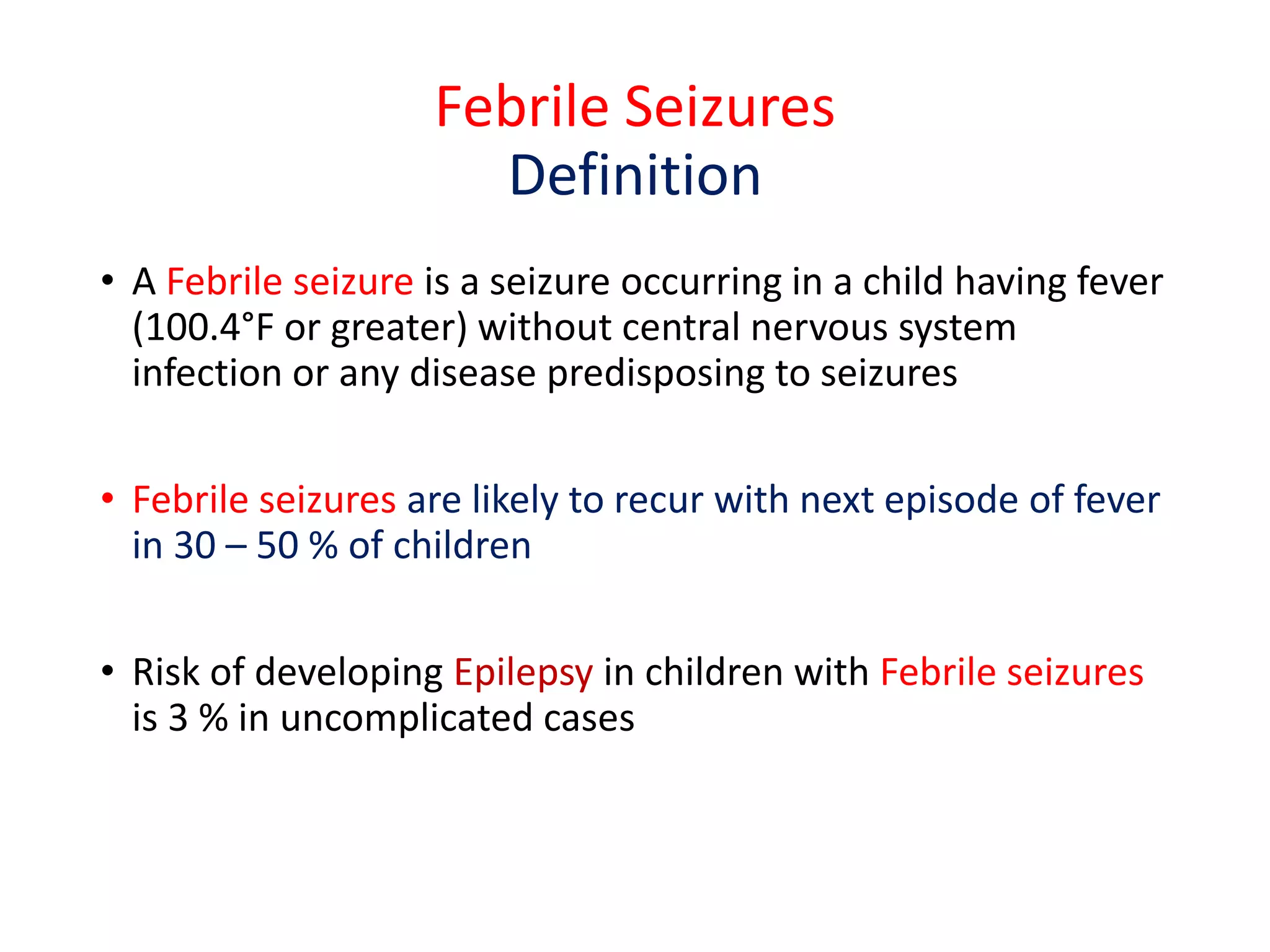 Febrile seizures in children 2021 | PDF