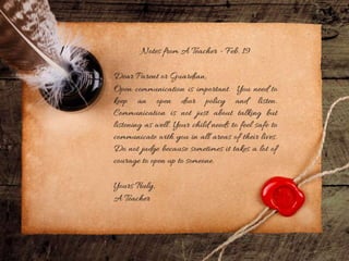 February Notes From A Teacher | PPT