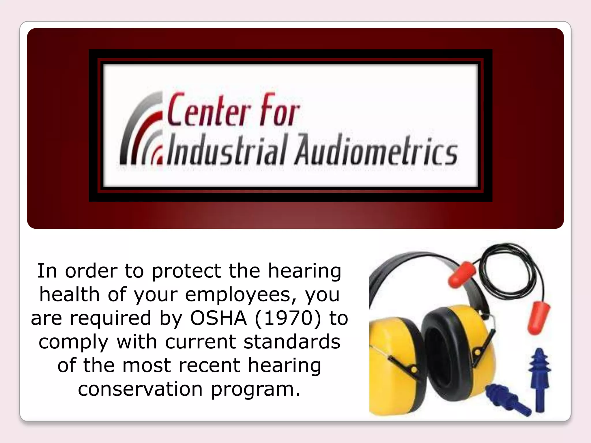 OSHA: Hearing Conservation Program | PPTX