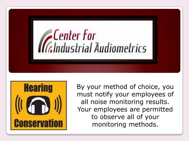 OSHA: Hearing Conservation Program | PPTX