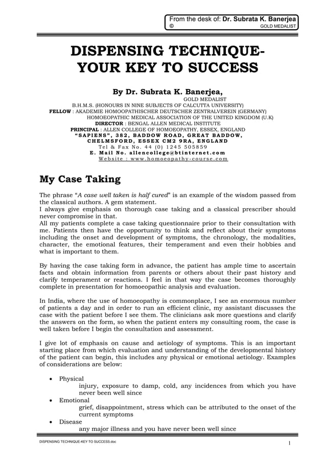 FEBRUARY 2013-DISPENSING TECHNIQUE-KEY TO SUCCESS.doc